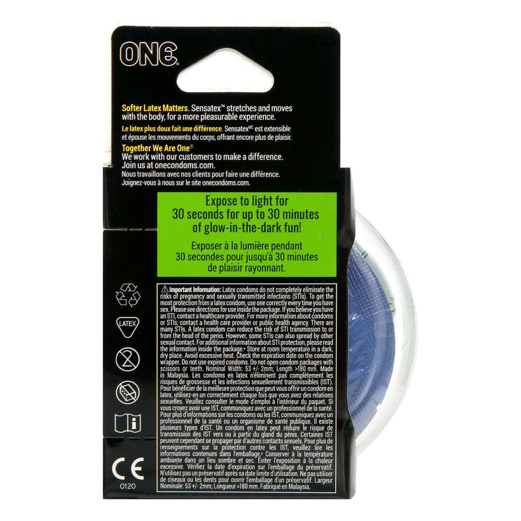 ONE 夜光 乳膠安全套（3片裝） | CONDOM01